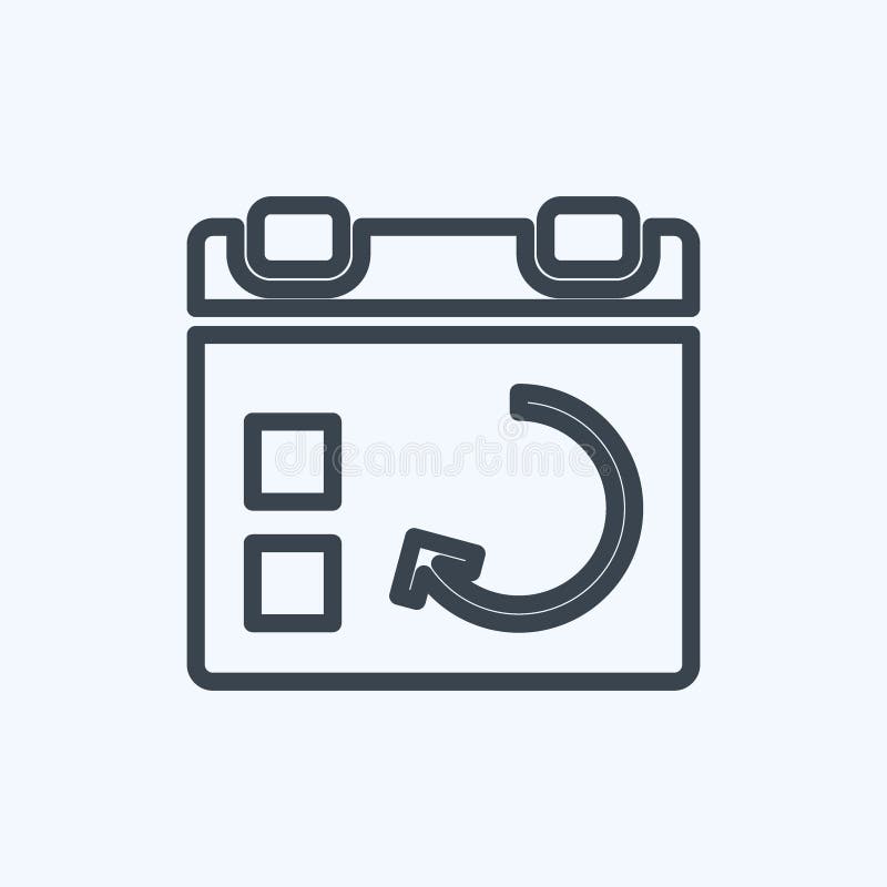 Icon Sync Event. Suitable for User Interface Symbol. Line Style. Simple ...