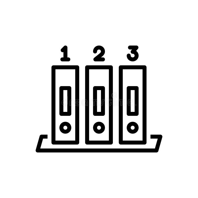 Black Line Icon for Systematic, Orderly and Methodical Stock Vector ...