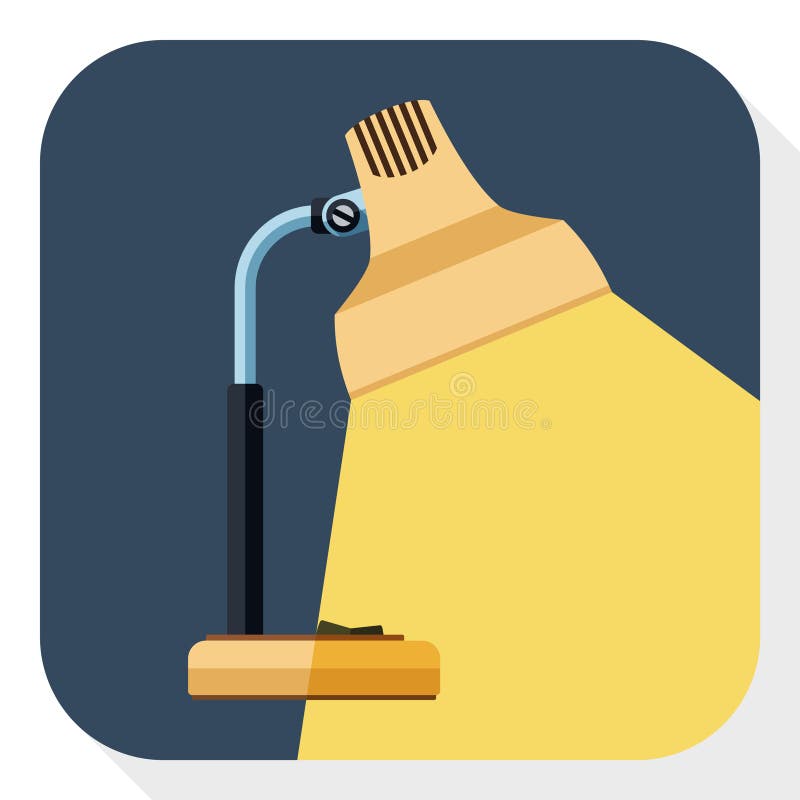 The Icon of Table Lamp with Beam of Light Stock Vector - Illustration ...