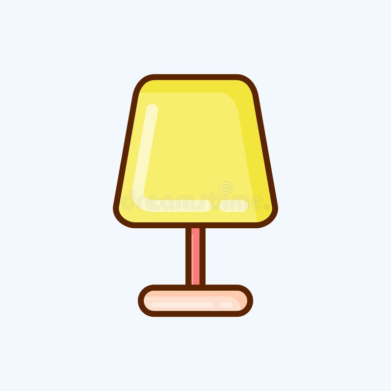 Icon Table Lamp. Suitable for House Symbol. Flat Style. Simple Design ...