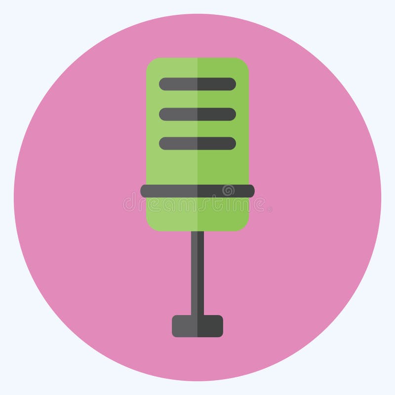 Icon Table Mic - Flat Style - Simple Illustration, Good for Prints ...