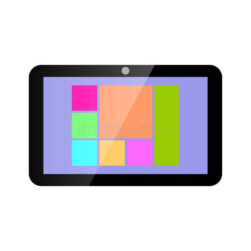 Icon tablet computer. stock vector. Illustration of computer - 49045480