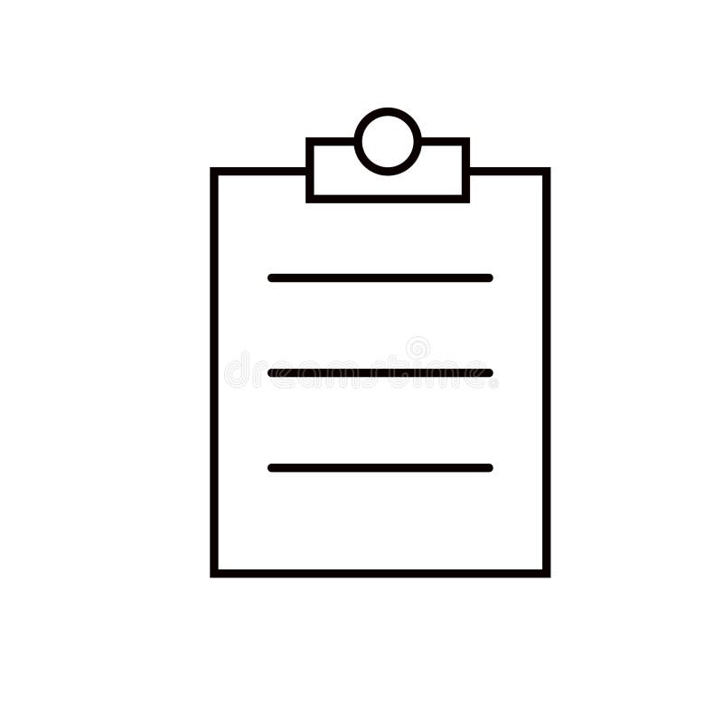 Icon Tablet with Paper Clip. Symbol for Check or Task Tracker. Coach S ...