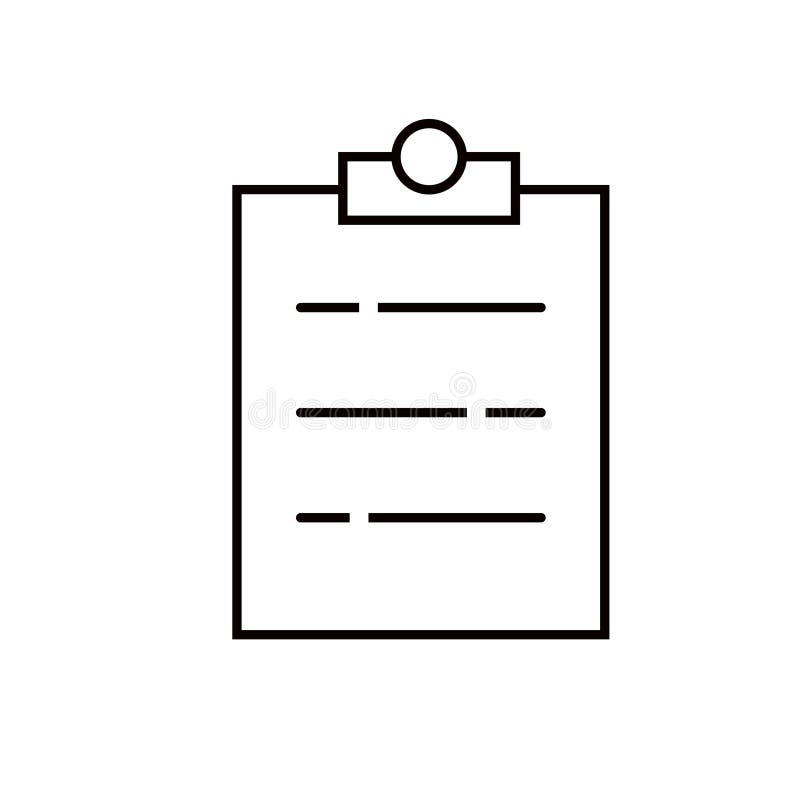 Icon Tablet with Paper Clip. Symbol for Check or Task Tracker. Coach S Tactical Board Stock ...