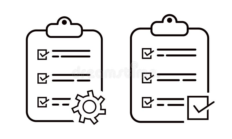 Icon Tablet with Paper Clip. Symbol for Check or Task Tracker. Coach S ...