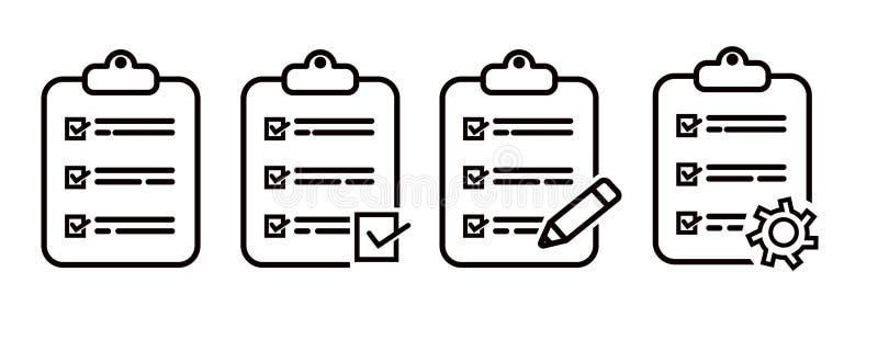 Icon Tablet with Paper Clip. Symbol for Check or Task Tracker. Coach S ...