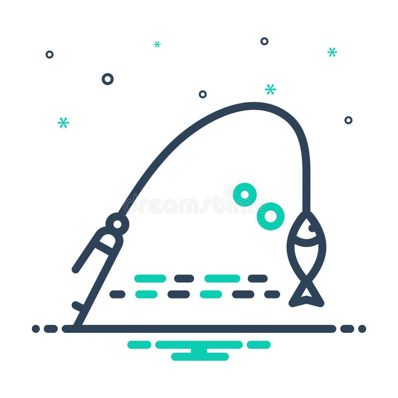 Mix Icon for Tackle, Catch and Rope Stock Vector - Illustration of sign ...