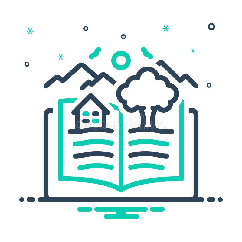 Mix Icon for Tale, Narrative and Book Stock Vector - Illustration of ...