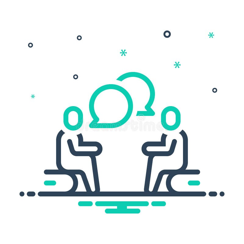 Mix Icon for Talking, Chatty and Chat Stock Illustration - Illustration ...
