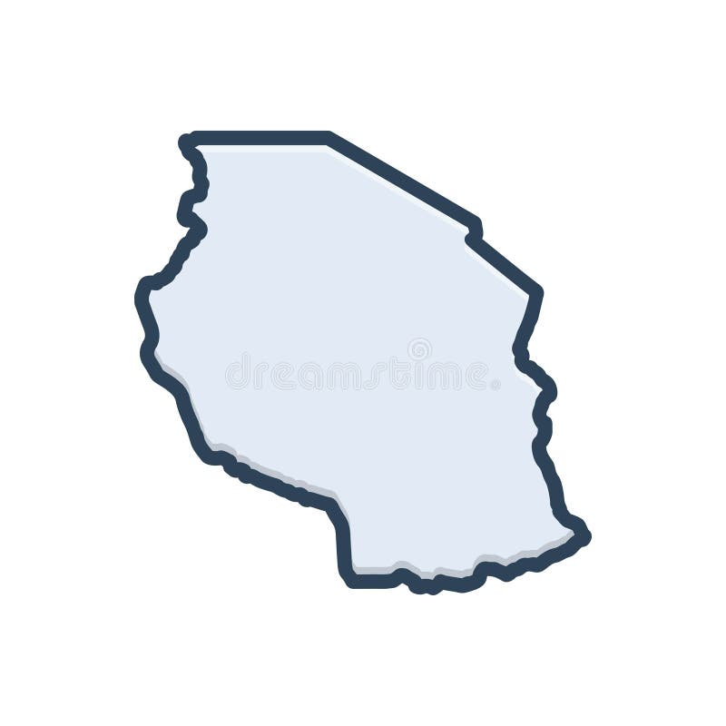 Color Illustration Icon for Tanzania, Map and Atlas Stock Vector ...