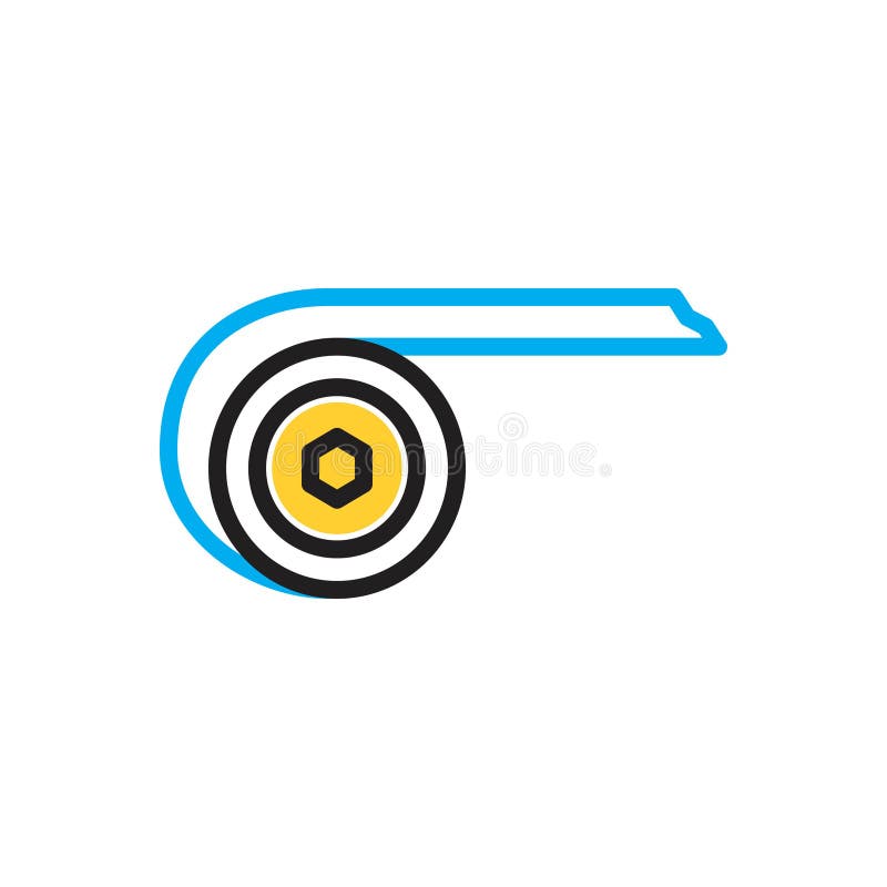 Multi Color Icon for Tape, Lace and Yardage Stock Illustration ...