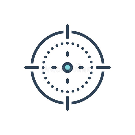 Color Illustration Icon for Target, Accurate and Central Stock Vector ...