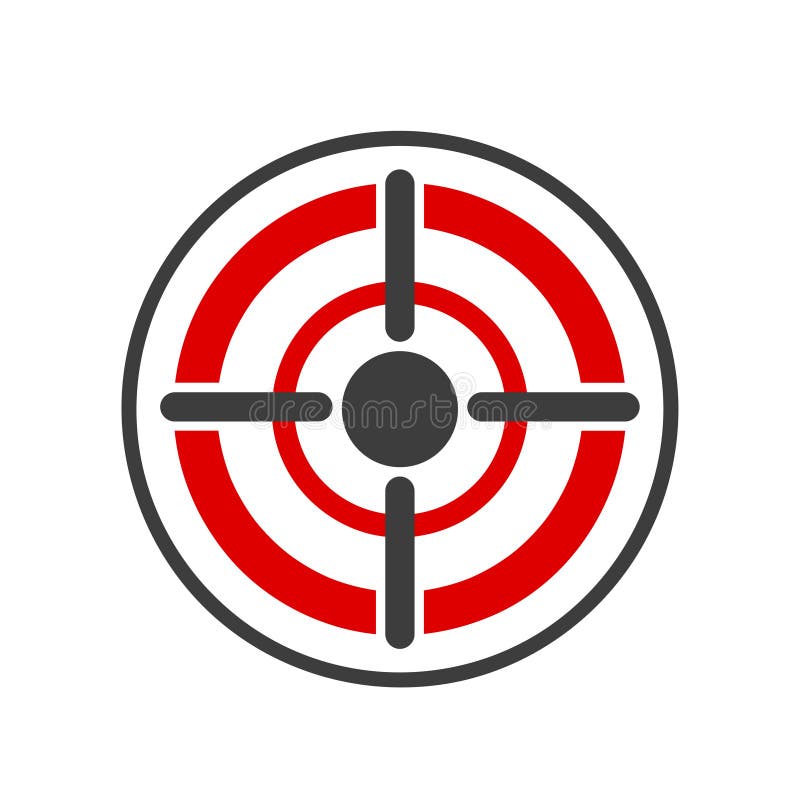 Icon Target in Flat Design, Stock Vector Illustration Stock Vector ...