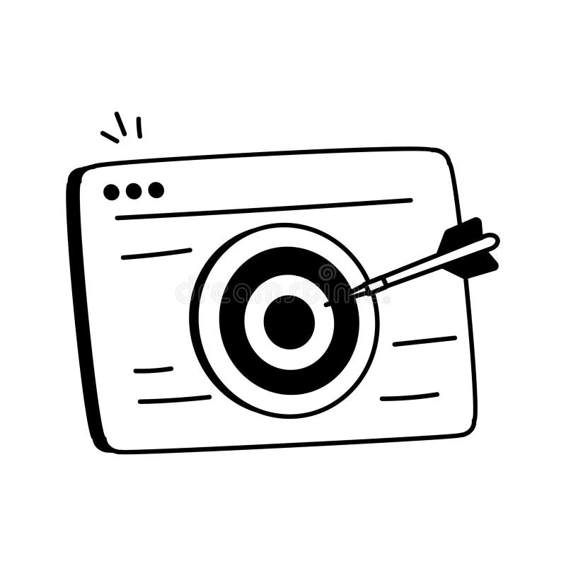 Icon of a Target Representing Goals, Objectives, or Precision in Tasks ...