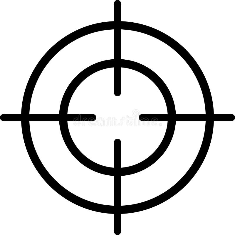 Icon of a Target Symbol As a Concept of a Goal Achievement Stock Vector ...
