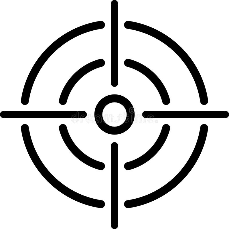 Icon of a Target Symbol As a Concept of a Set or Achieved Goal Stock ...