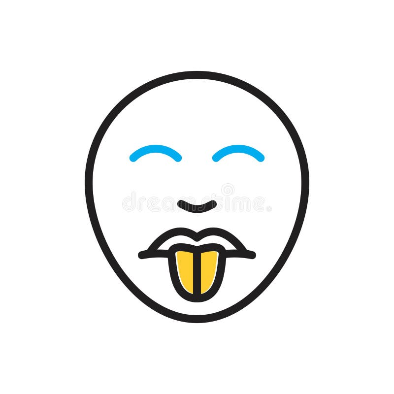 Multi Color Icon for Taste, Relish and Emoji Stock Illustration ...