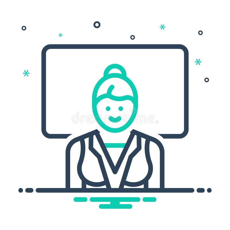 Mix Icon for Teacher, Master and Education Stock Vector - Illustration ...