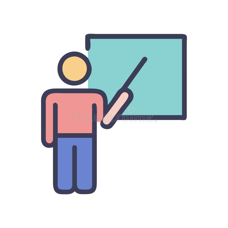 Icon for Teacher S Pointers and Instruction Stock Vector - Illustration ...