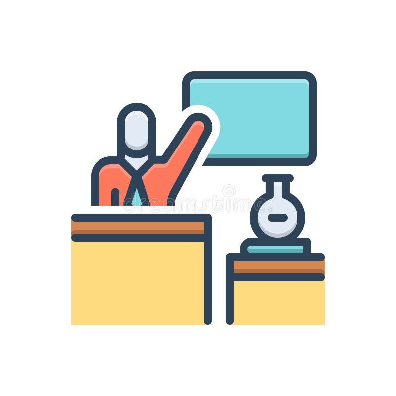 Color Illustration Icon for Teaching, Education and Science Stock ...