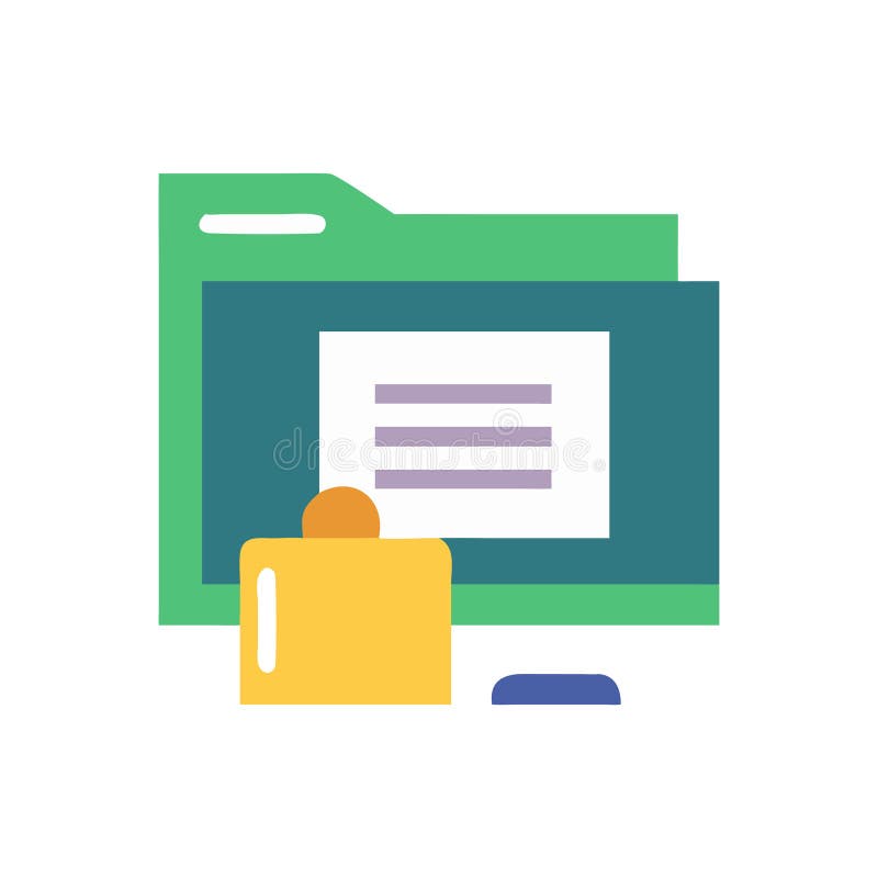 Icon for Teaching Folders and Materials Stock Vector - Illustration of ...