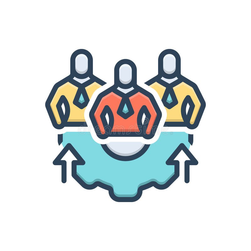 Color Illustration Icon for Team Building, Team and Workers Stock ...