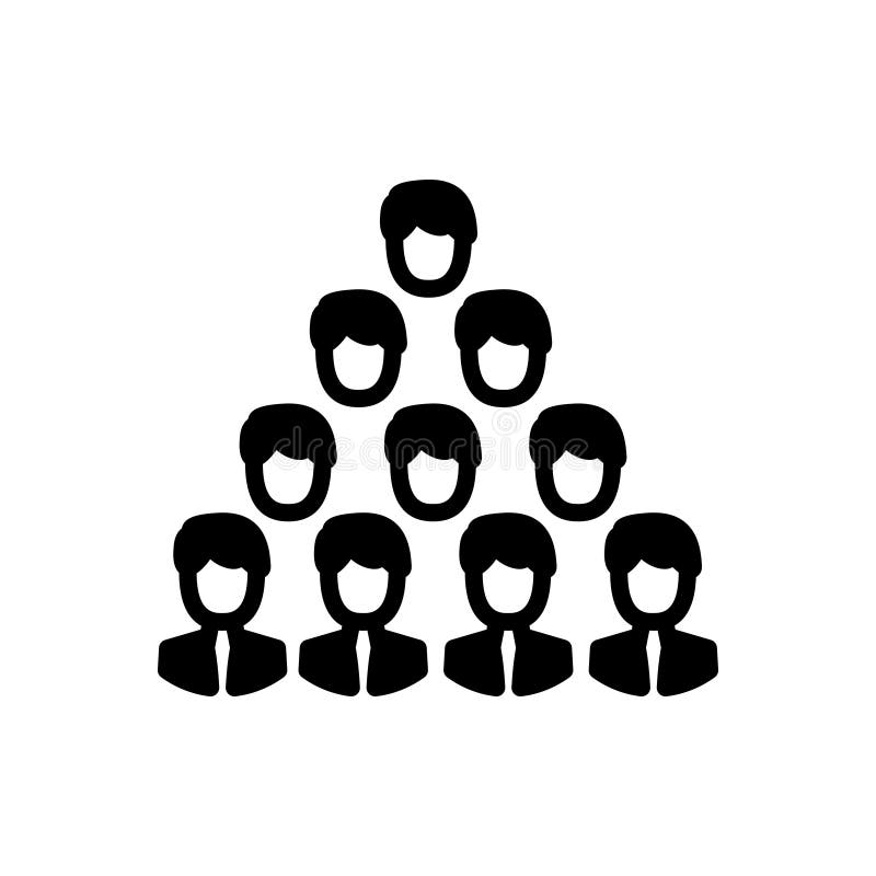 Black Solid Icon for Team Building, Colleagues and Group Stock Vector ...