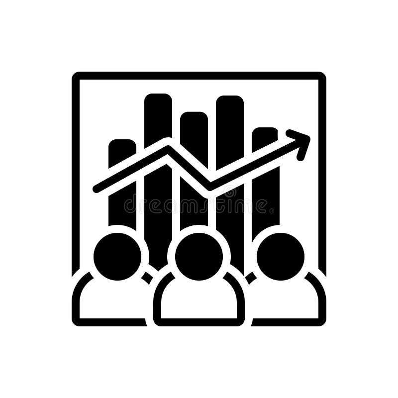 Black Solid Icon for Team Efficiency, Capacity and Competency Stock ...