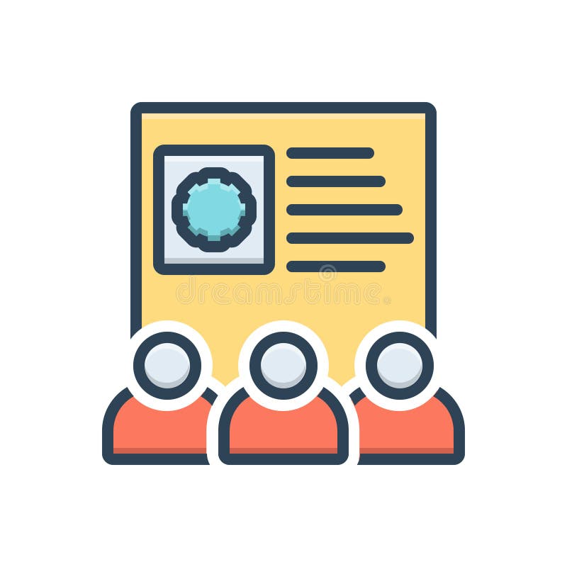 Color Illustration Icon for Team Efficiency, Capacity and Ability Stock ...