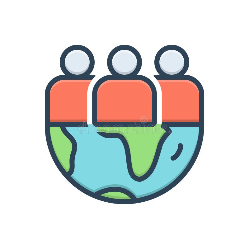 Color Illustration Icon for Team, Group and Tribe Stock Illustration ...