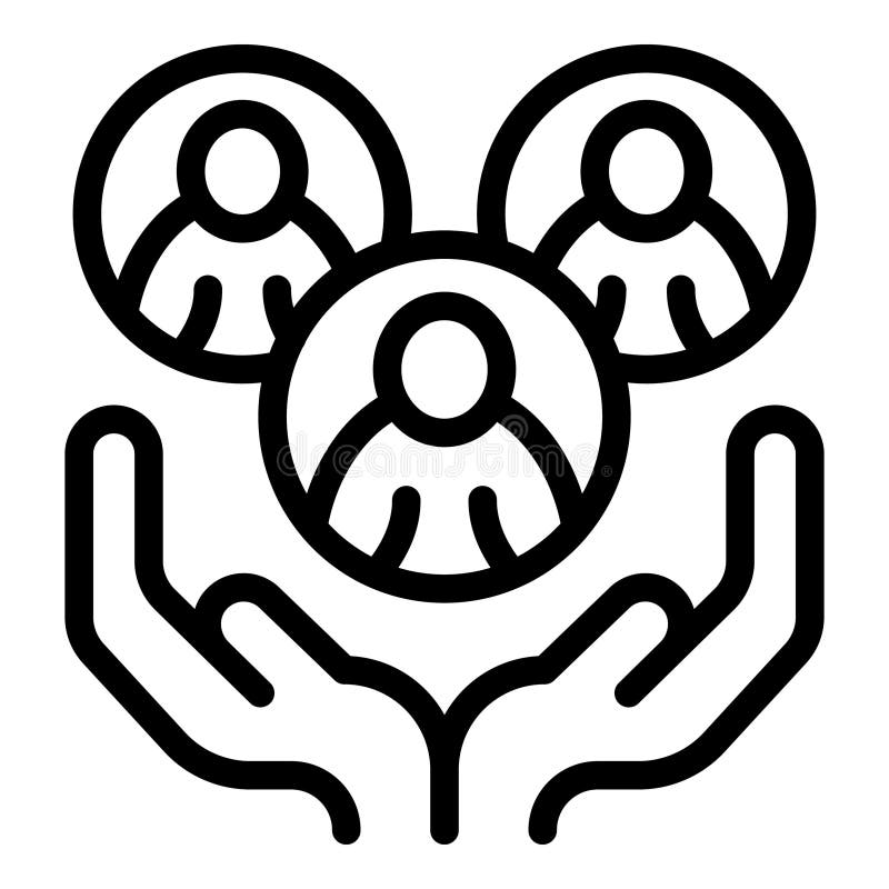 Icon of Team Support and Unity Stock Illustration - Illustration of ...