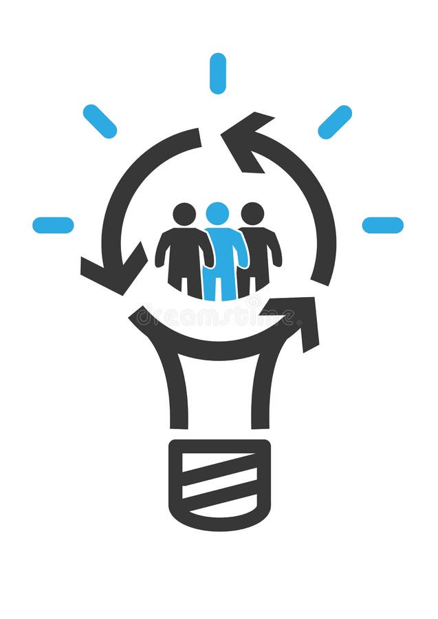 Icon Teamwork and Ideation Process Icon Stock Vector - Illustration of ...