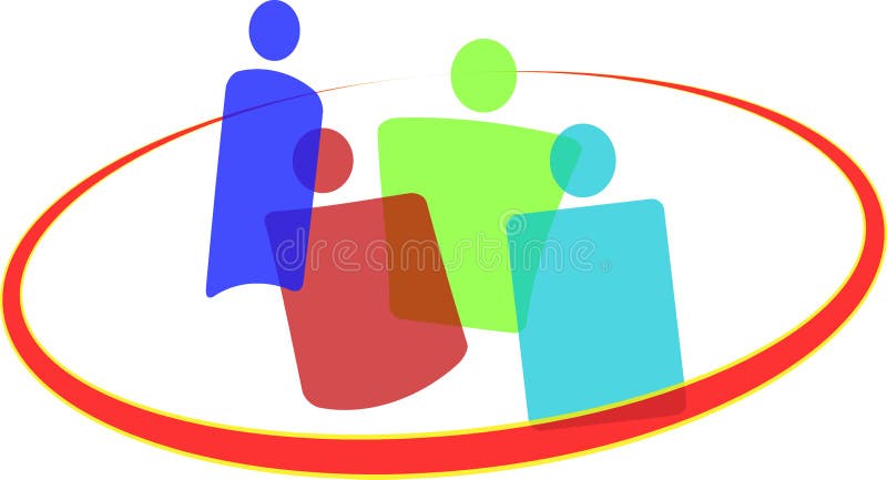 Teamwork icon - vector stock vector. Illustration of circle - 109727911