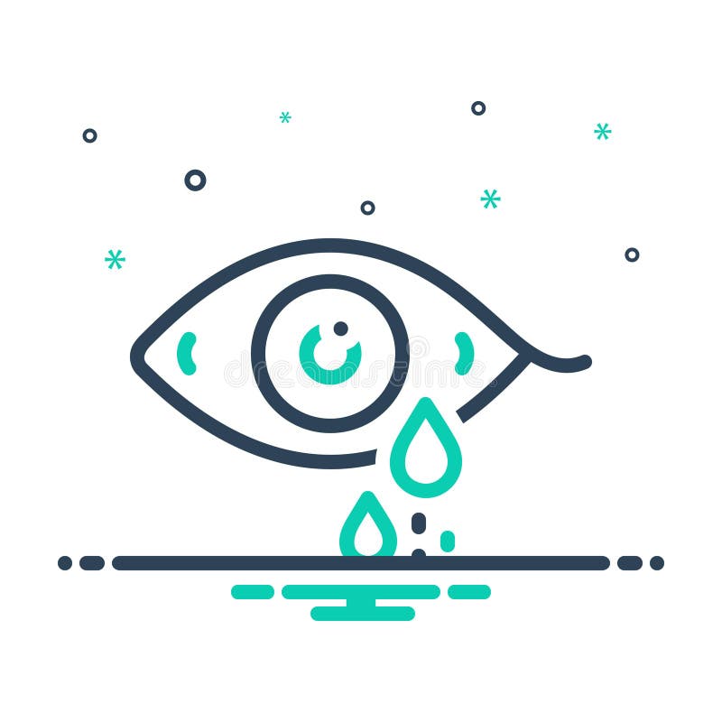 Mix Icon for Tears, Teardrop and Eye Stock Illustration - Illustration ...