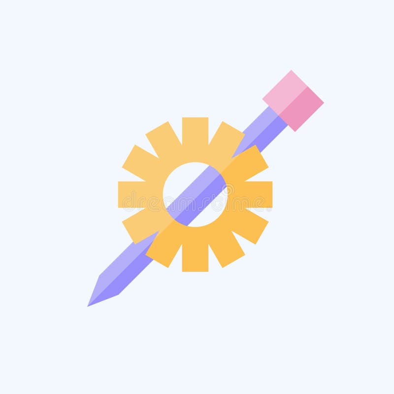 Icon Tech Resource. Related To Creative Concept Symbol. Flat Style ...