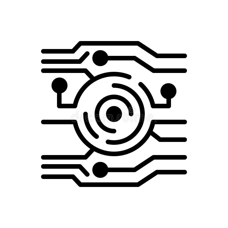 Black Solid Icon for Tech, Technology and Digitization Stock Vector ...