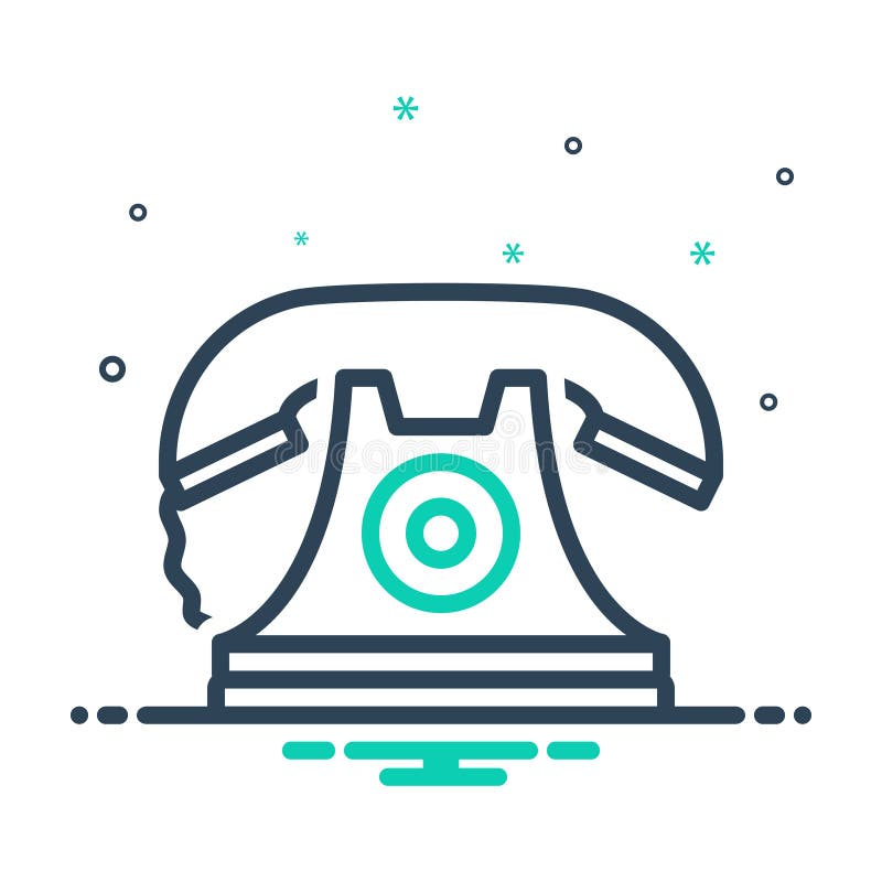 Mix Icon for Telephone, Communication and Phone Stock Vector ...