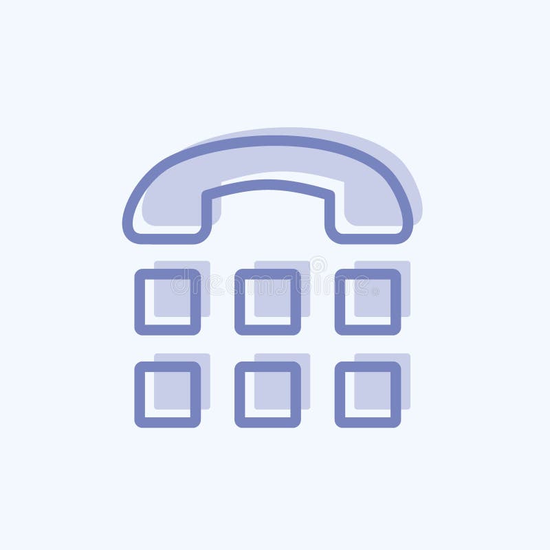 Icon Teletype. Suitable for Mobile Apps Symbol. Two Tone Style. Simple ...