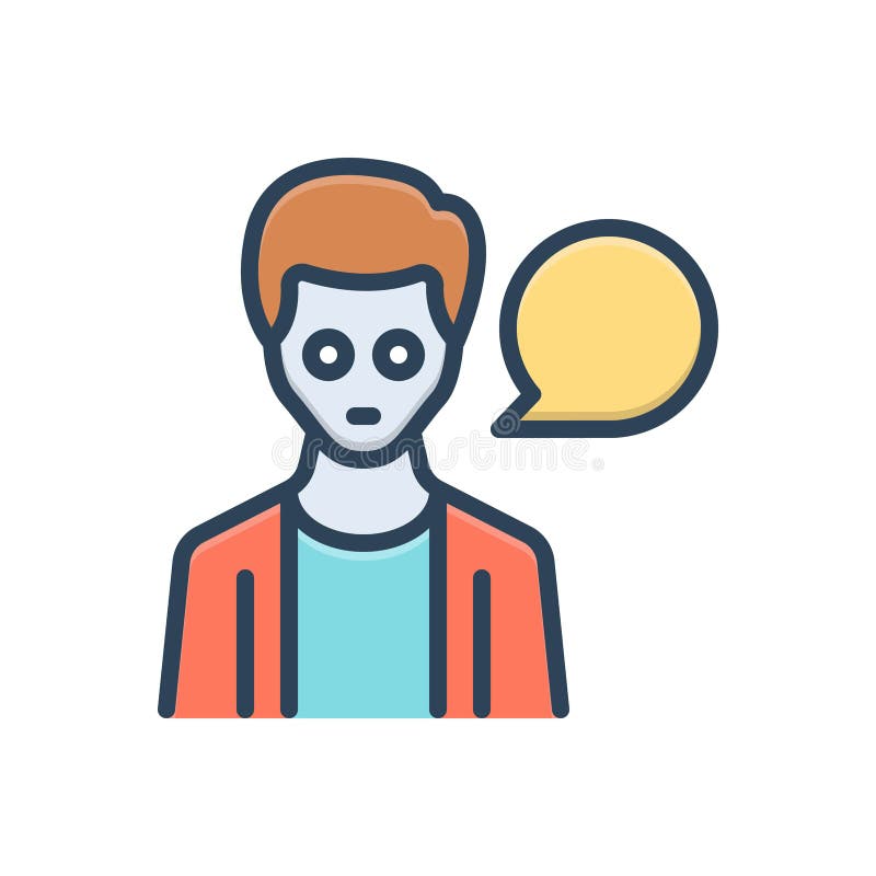 Color Illustration Icon for Tell, Told and Conversation Stock Vector ...