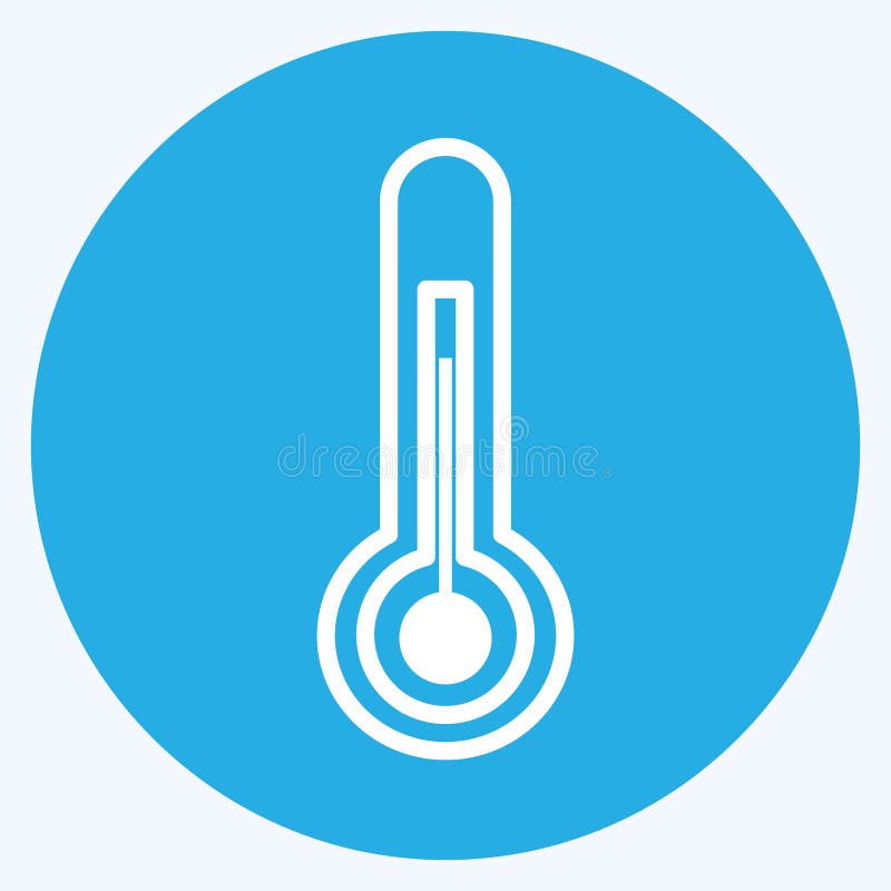 Icon Temperature Check. Suitable for Spring Symbol. Blue Eyes Style ...
