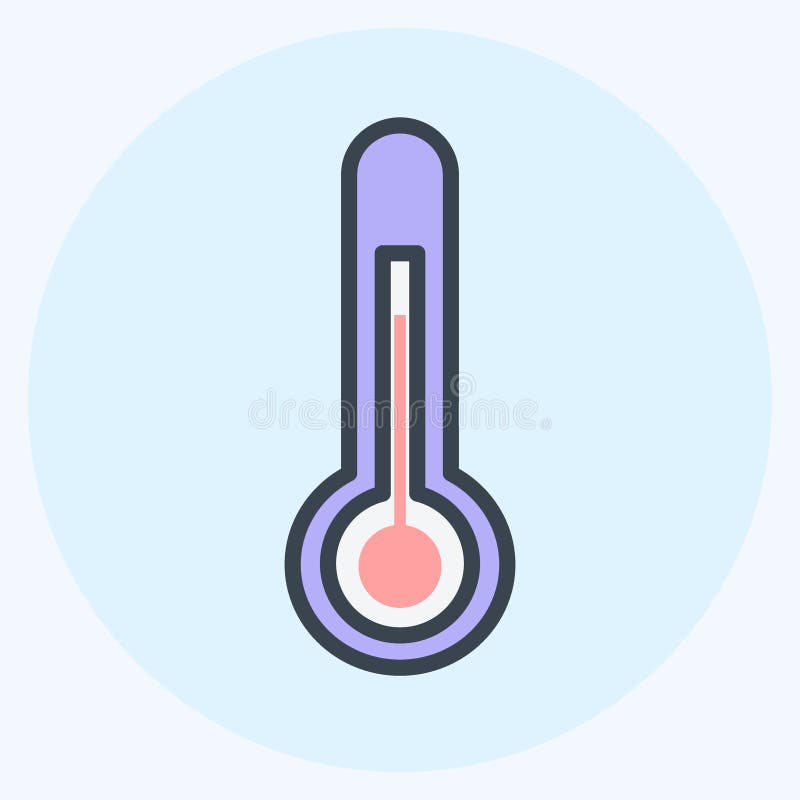 Icon Temperature Check. Suitable for Spring Symbol. Color Mate Style ...