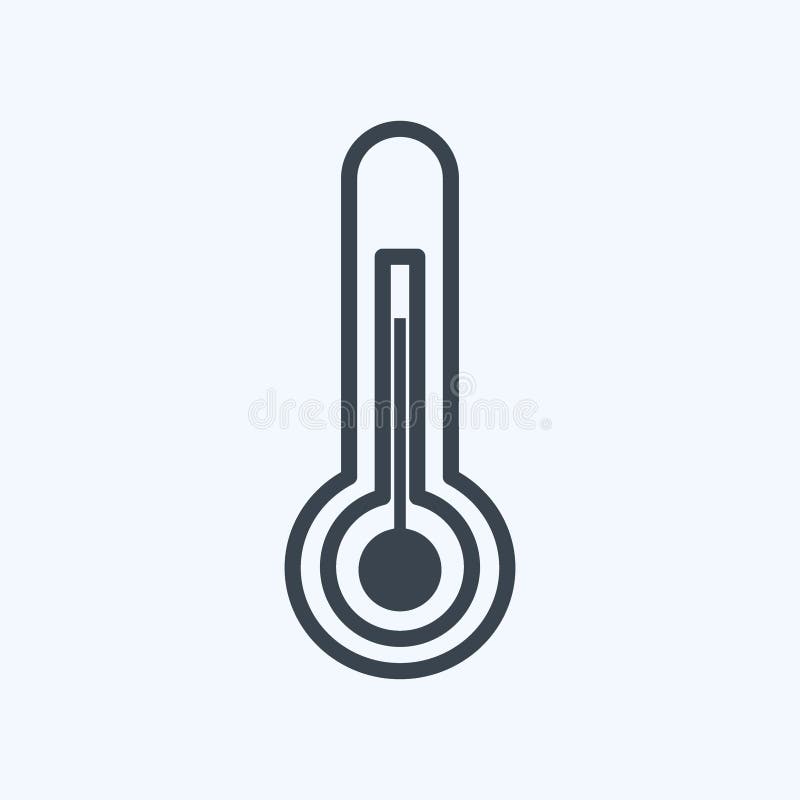 Icon Temperature Check. Suitable for Spring Symbol. Line Style. Simple ...