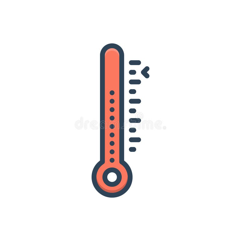 Color Illustration Icon for Temperature, Fahrenheit and Celsius Stock ...
