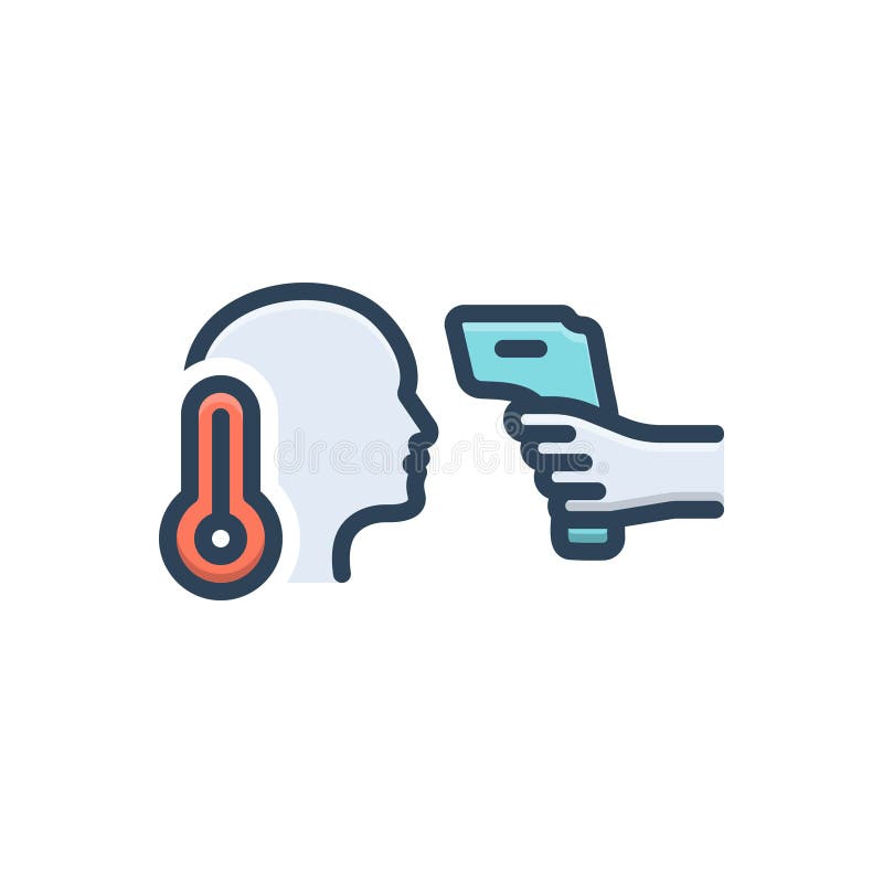 Color Illustration Icon for Temperatures, Fever and Condition Stock ...