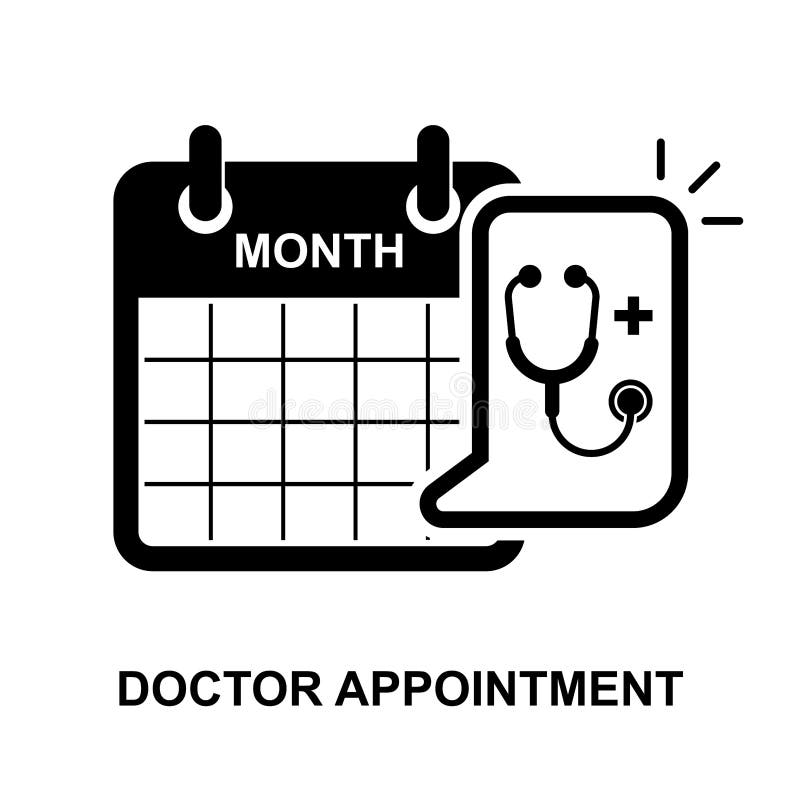 Doctor Appointment Icon Isolated on White Background Stock Vector ...