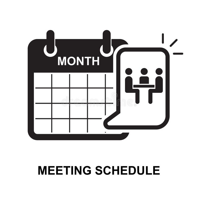 No Meeting Sign Isolated on White Background Stock Vector ...