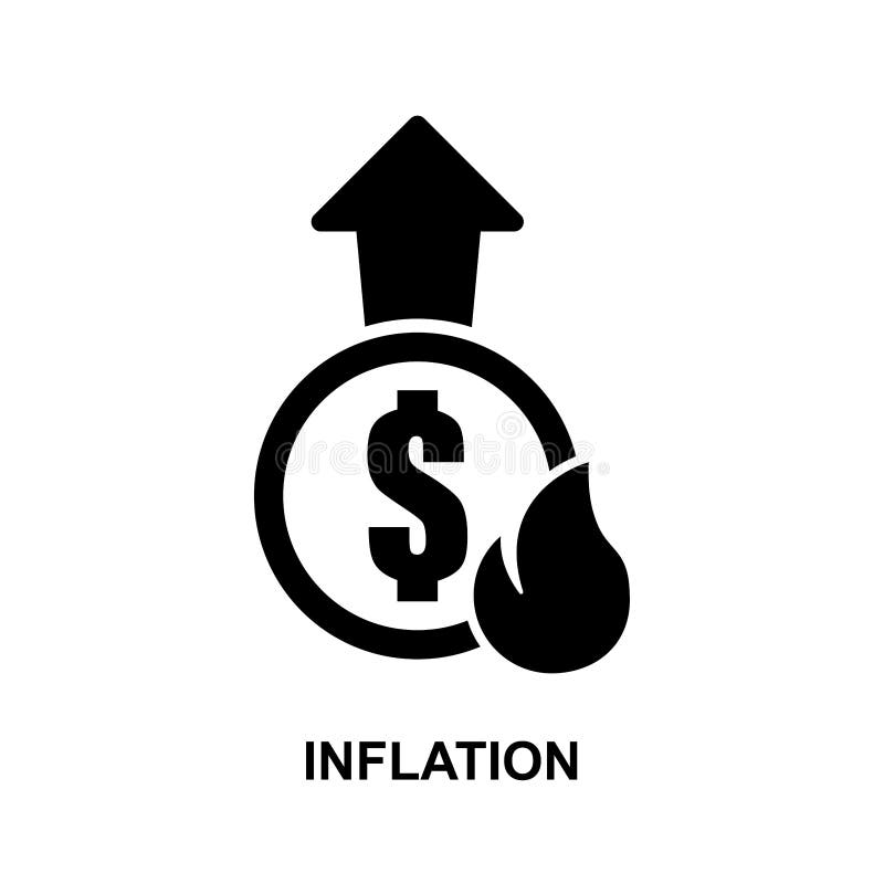 Inflation Icon Isolated on White Background Stock Vector - Illustration ...