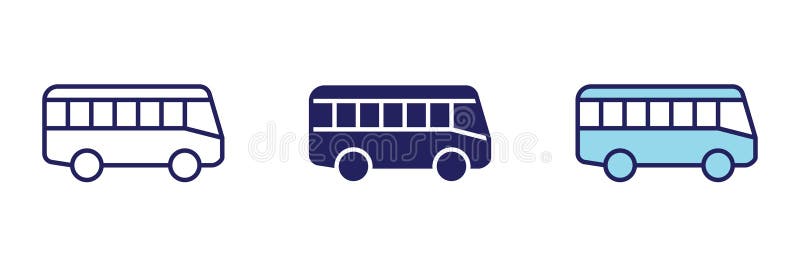 Bus Transportation Icon - Navigation Set Stock Vector - Illustration of ...