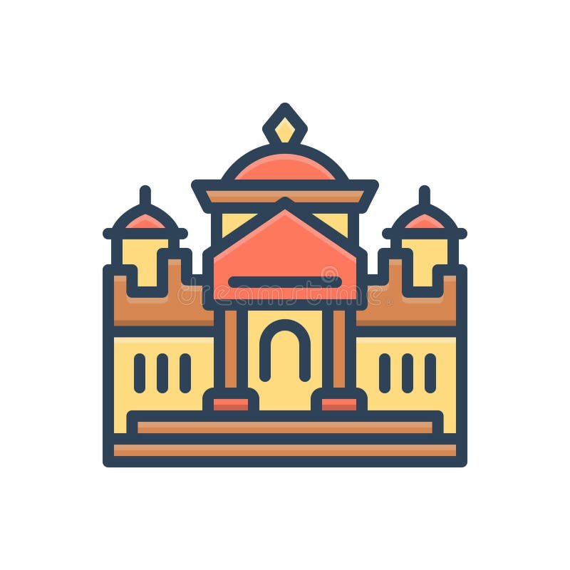 Color Illustration Icon for Temple, Shrine and Holy Place Stock Vector ...