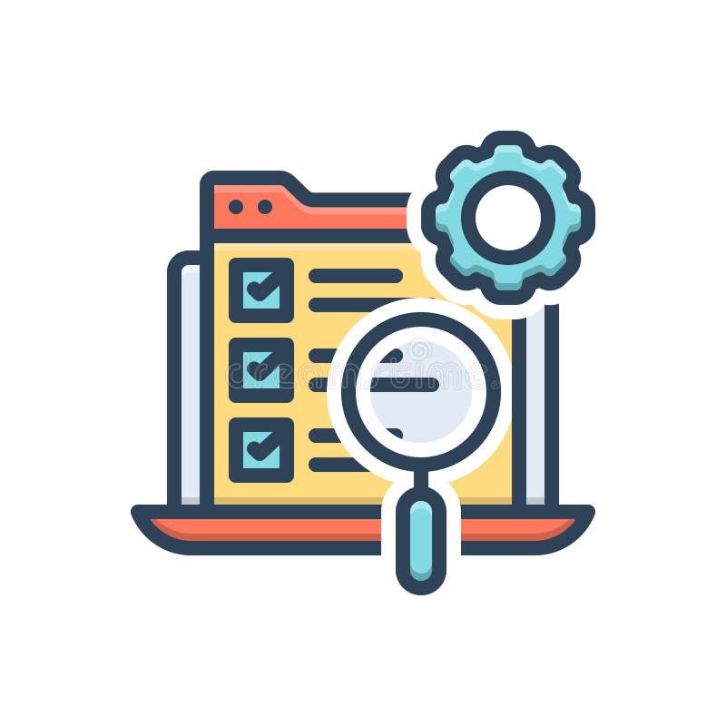 Mix Icon for Testing, Calibrate and Test Stock Vector - Illustration of ...